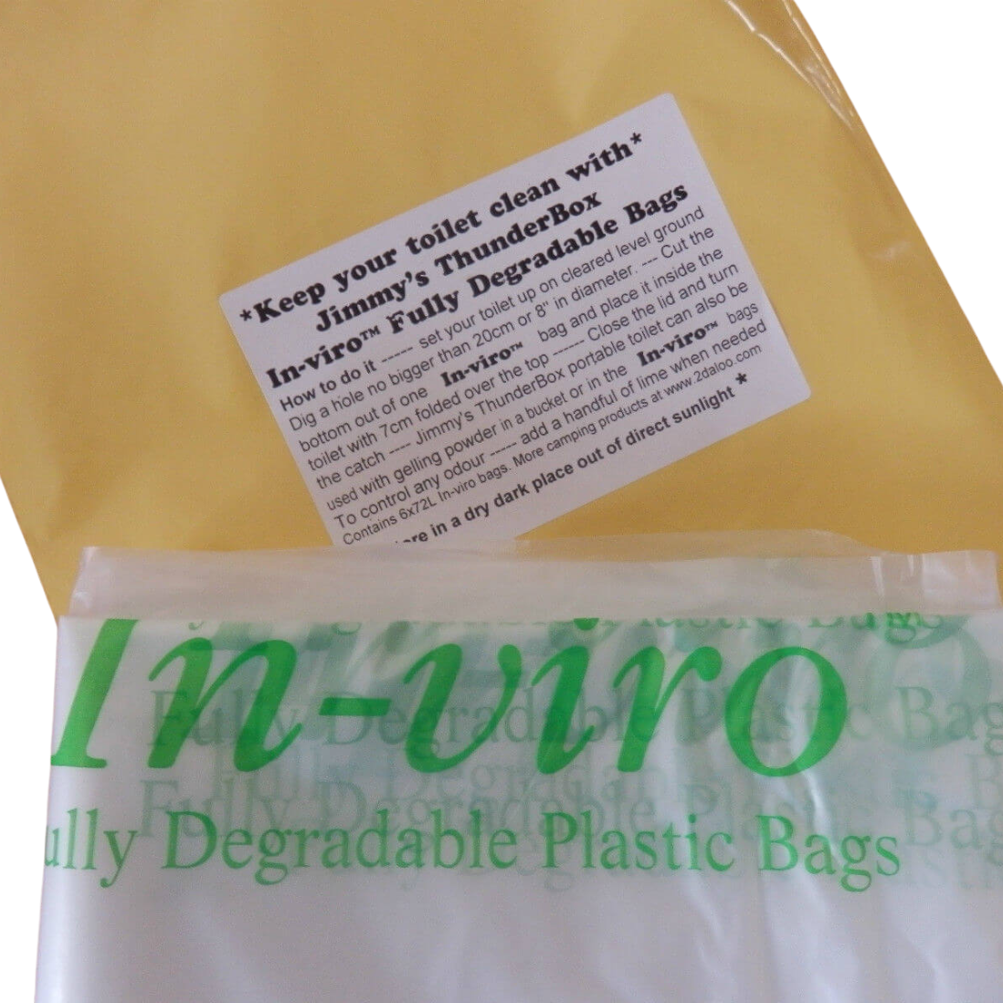 In-viro Degradable Liner Bags to suit Jimmy's Thunderbox - 6 Pack