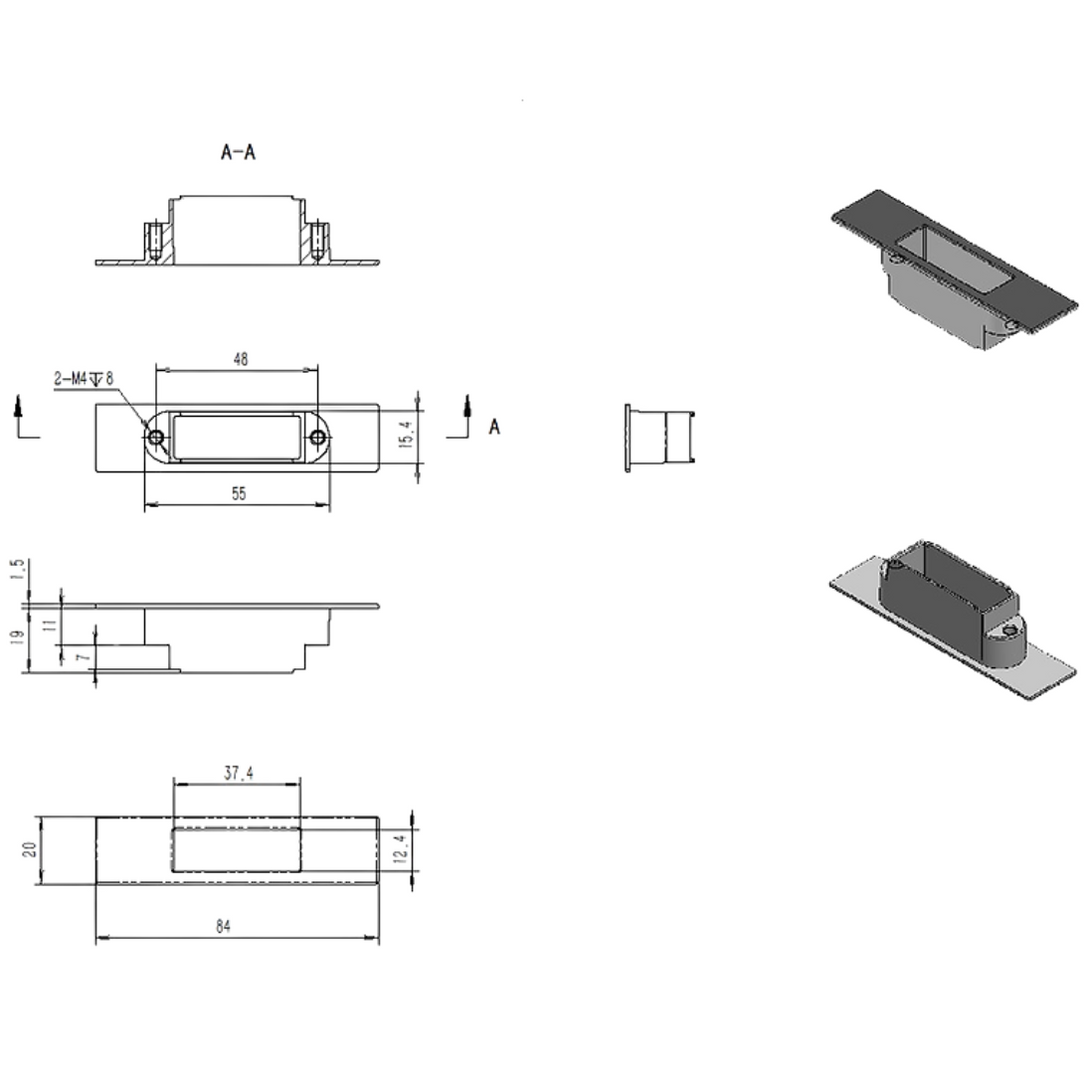 Flush Mount Cabinet Lock Satin Nickel