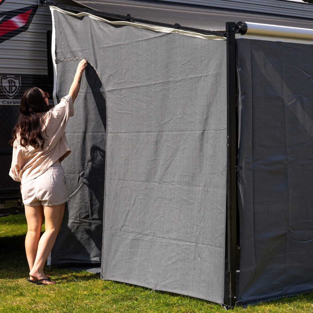 Caravan Awning Privacy Screens & End Drops | Shop Caravan Shade Screens ...