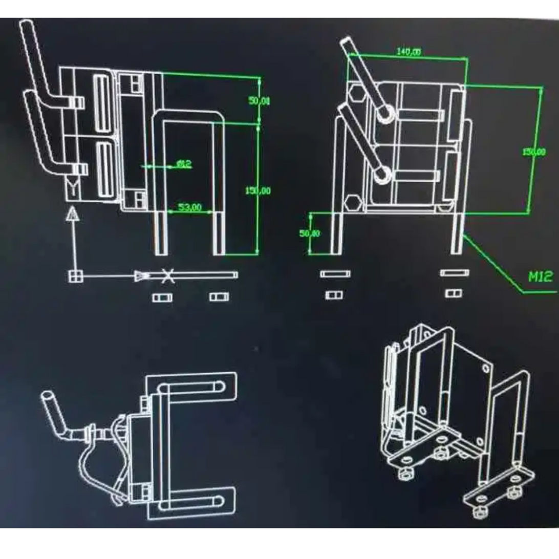 Optitec Double Clamp Bracket 100-130mm To Suit Optitec Remote Jockey W