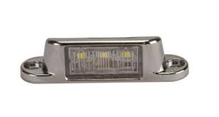 Roadvision LED Licence Plate Light 10-30V Surface Mount Chrome Body