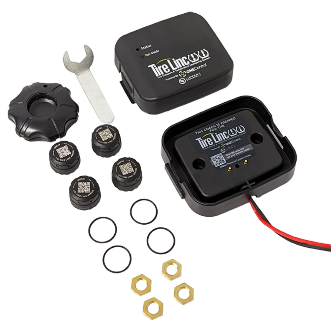 LCI Lippert TPMS Kit - 4 Sensors + TIRE LINC Power Dock 2.0 AU Bluetoo