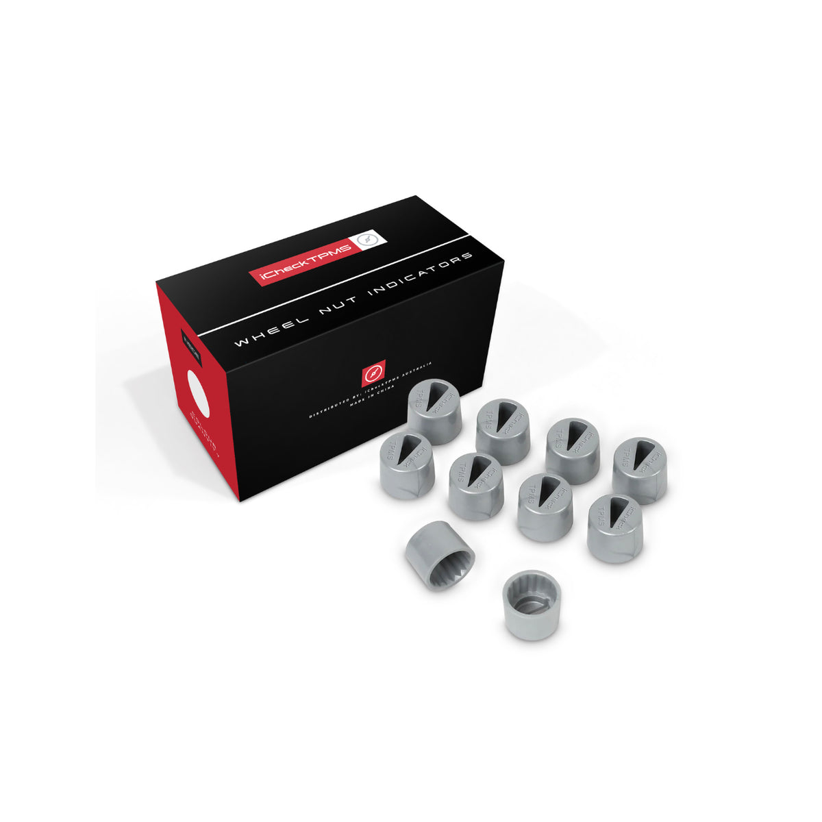 ICheckTPMS Wheel Nut Indicators Dual Axle 24pk Silver