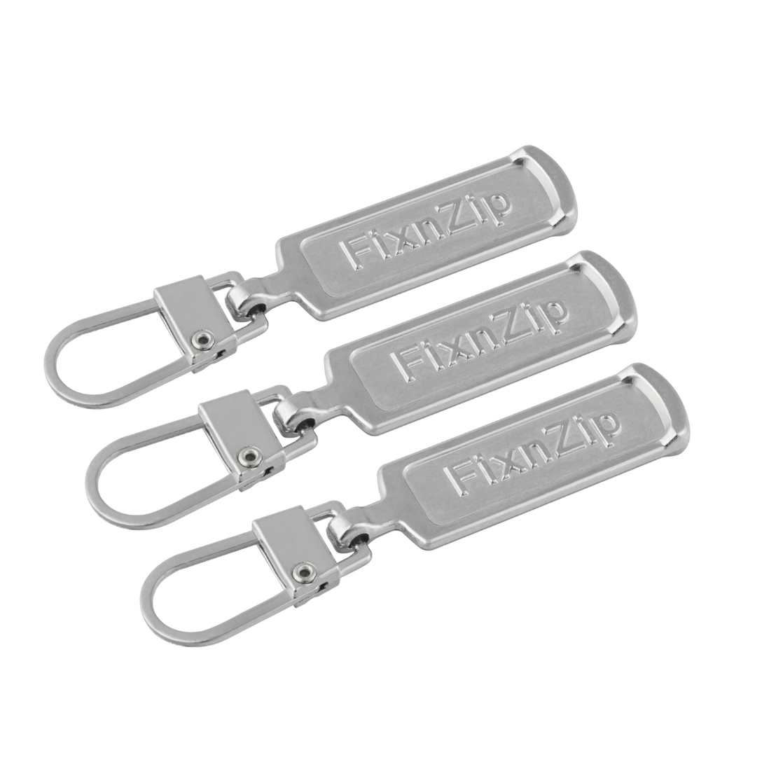 FixnZip Graphite Zipper Pull Tab Repair Large - 3 Pack