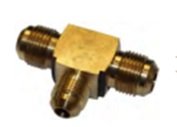 Brass No.19R Reducing Flare Tee 3/8" X 5/16"