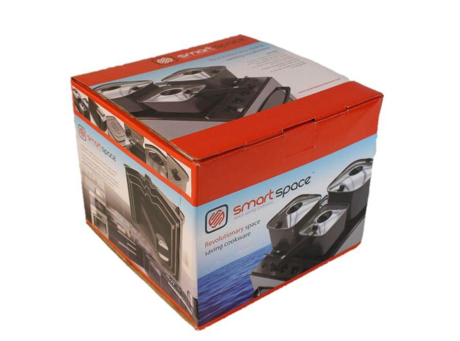 Smartspace Stacking Pots With Lids - Set Of 3 Teflon Coated