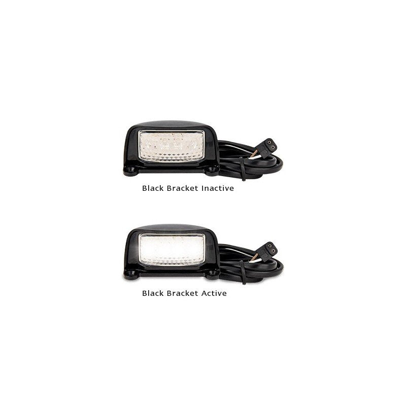LED Autolamps 35 Series 12-24V Licence Plate Lamp Black Housing 1M Lea