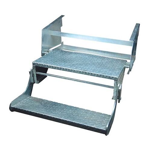 Double Pull-Out Caravan Step Galvanized Steel