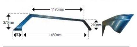 Jayco Westport Double Wheel Spat Blue 370 x 1170 x 270mm - Each