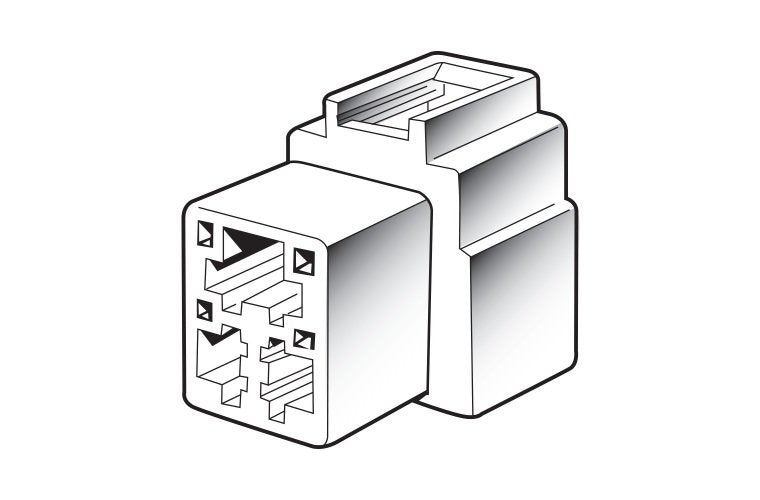 Narva 3 Way Male Quick Connector Housing - 2 Pack