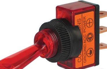 Narva Illuminated Off/On Toggle Switch Red 20A At 12V Only 12.5mm Dia.