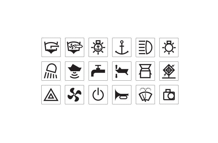 Narva RV & Marine Sticker Set - Black