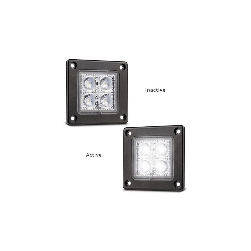 LED Autolamps 9-30V Recessed Flood/Reverse Lamp Black