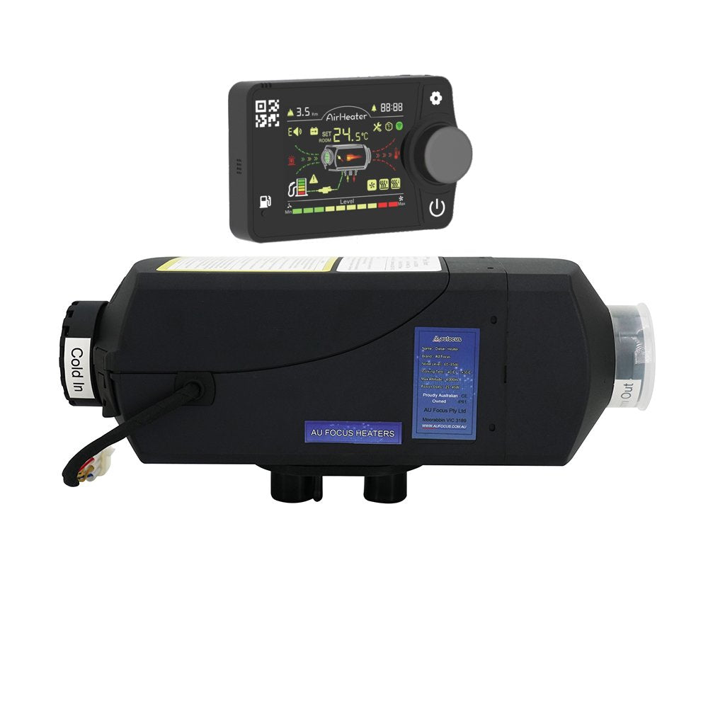 AU Focus Caravan Bluetooth Diesel Heater 12V 2KW Includes Tank