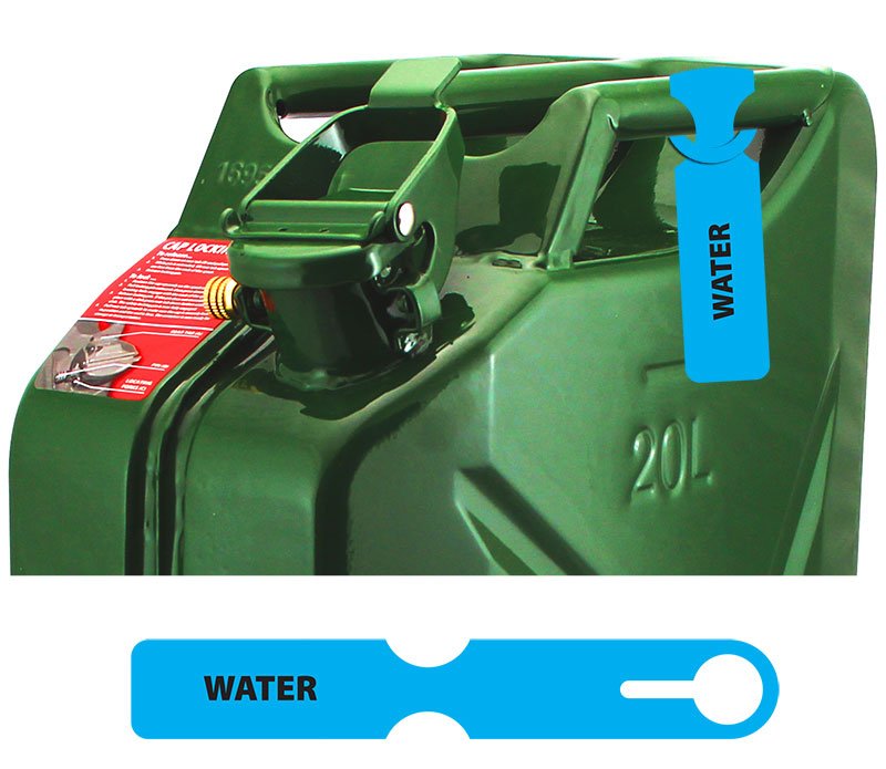 Fuel Can ID Tag - Blue/Water
