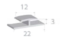 Internal H Mould Suit 3mm Board Silver/Grey 2.44M Length