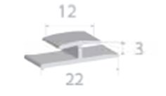 Internal H Mould Suit 3mm Board White 2.44M Length