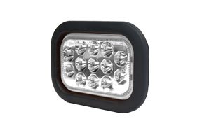 Whitevision 90 Ser 9-33V LED Reverse Lamp Rectangle - Clear Lens